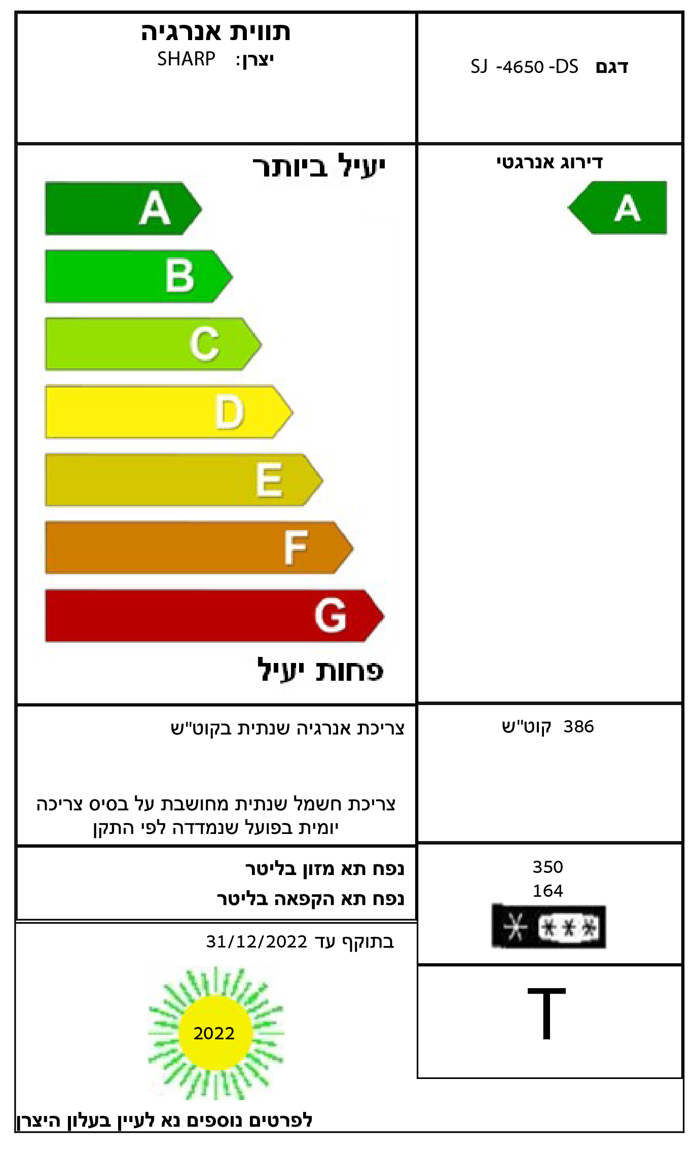 SJ-4650 - שארפ | ראלקו ישראל